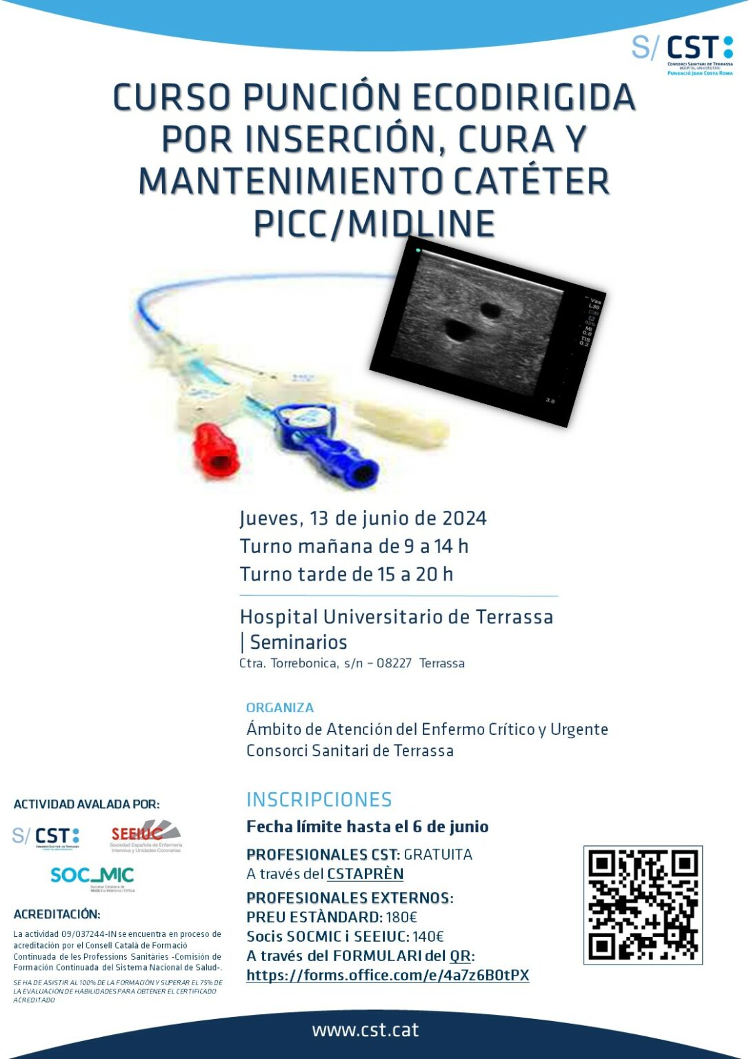 Curso teórico-práctico de punción ecoguiada por inserción, cuidado y mantenimiento de catéter ...