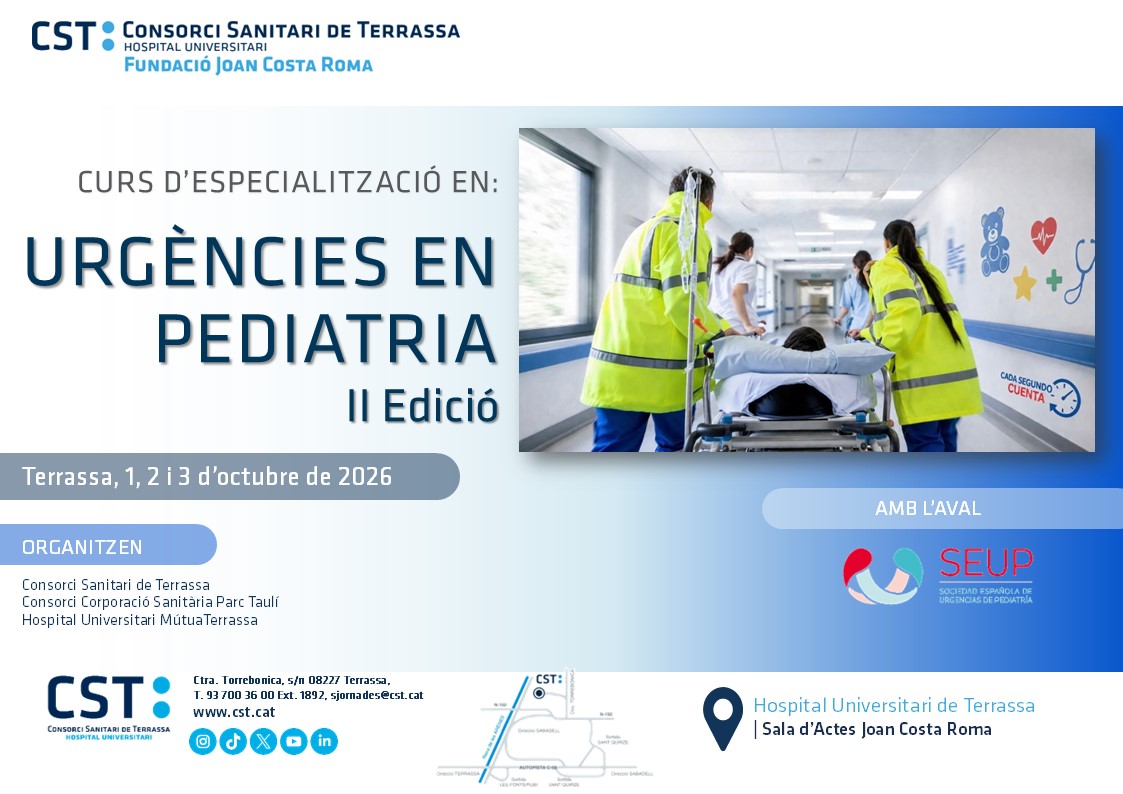 Curs d'especialització en: urgències en Pediatria. II Edició - CST